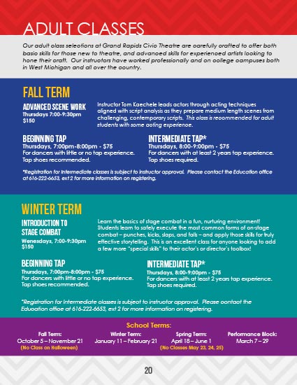 Classes - Grand Rapids Civic Theatre